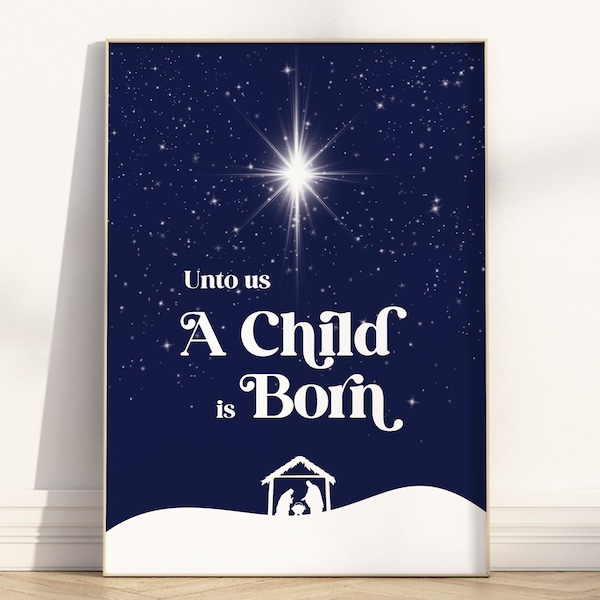 Unto Us a Child Is - Etsy