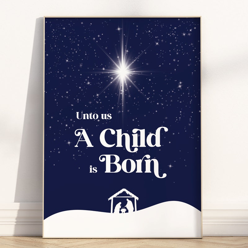 Unto Us a Child Is - Etsy