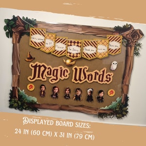 Magic Words Classroom Bulletin Board Kit: Wizard School Decor (digital ...
