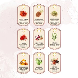 Herbs and Spices Tags Bundle: Printable Apothecary Labels (PDF) - Etsy