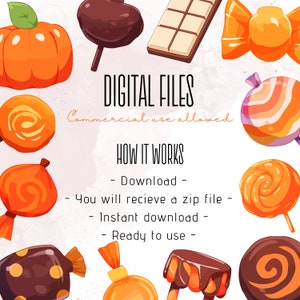 Cute Halloween Clipart Treats PNG Halloween Costumes Trick or Treat PNG ...