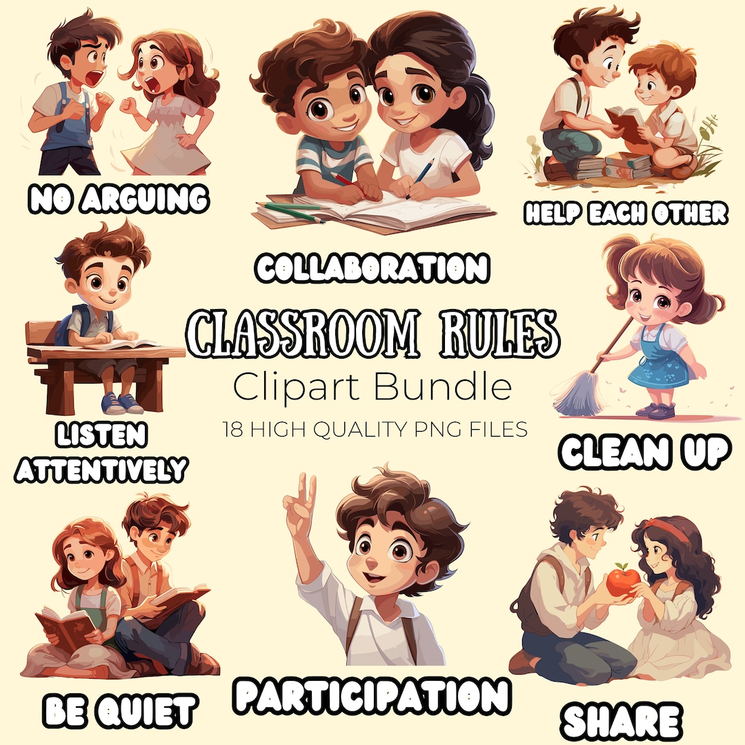 Classroom Rules Clipart Education PNG Teacher Clipart Back to School ...