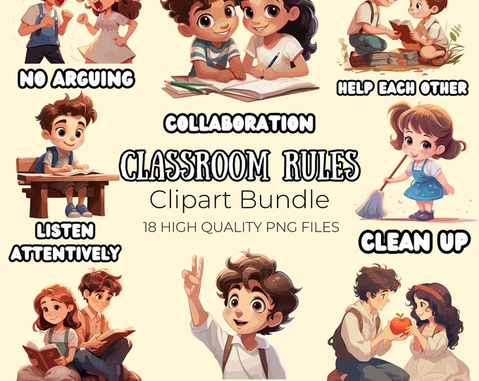 Good Manners, Classroom Rules, Good Kid, Montessori Poster Set, Clipart ...