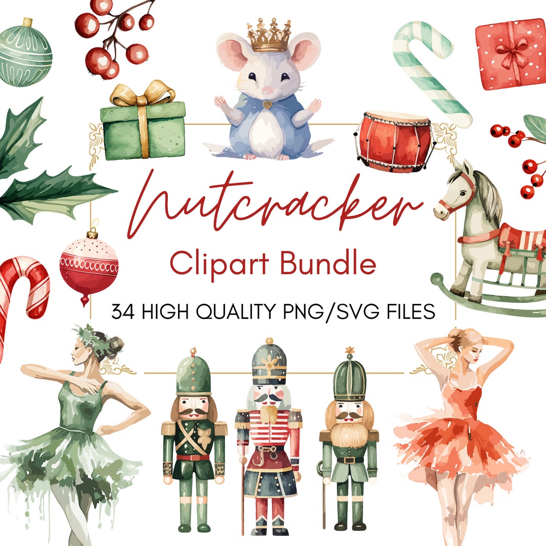Watercolor Nutcracker Clipart Christmas Story PNG Cristmas Ornaments ...