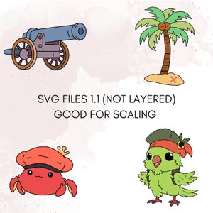 Cute Pirates Clipart Bundle Pirate Kids PNG Printable Nautical Images ...