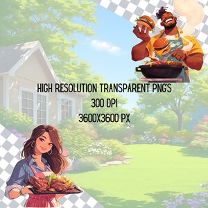 BBQ Clipart Bundle Couple Clipart Summer PNG Food Clipart Best Friends ...