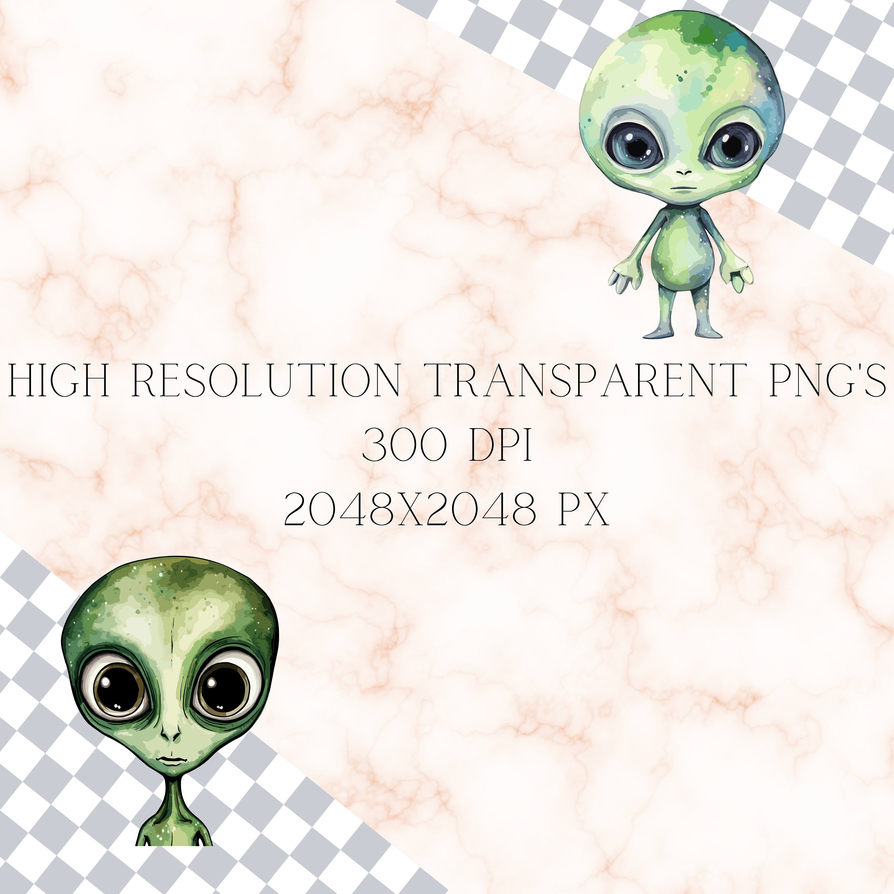 Watercolor Alien Clipart Outer Space PNG Set Planets SVG - Etsy