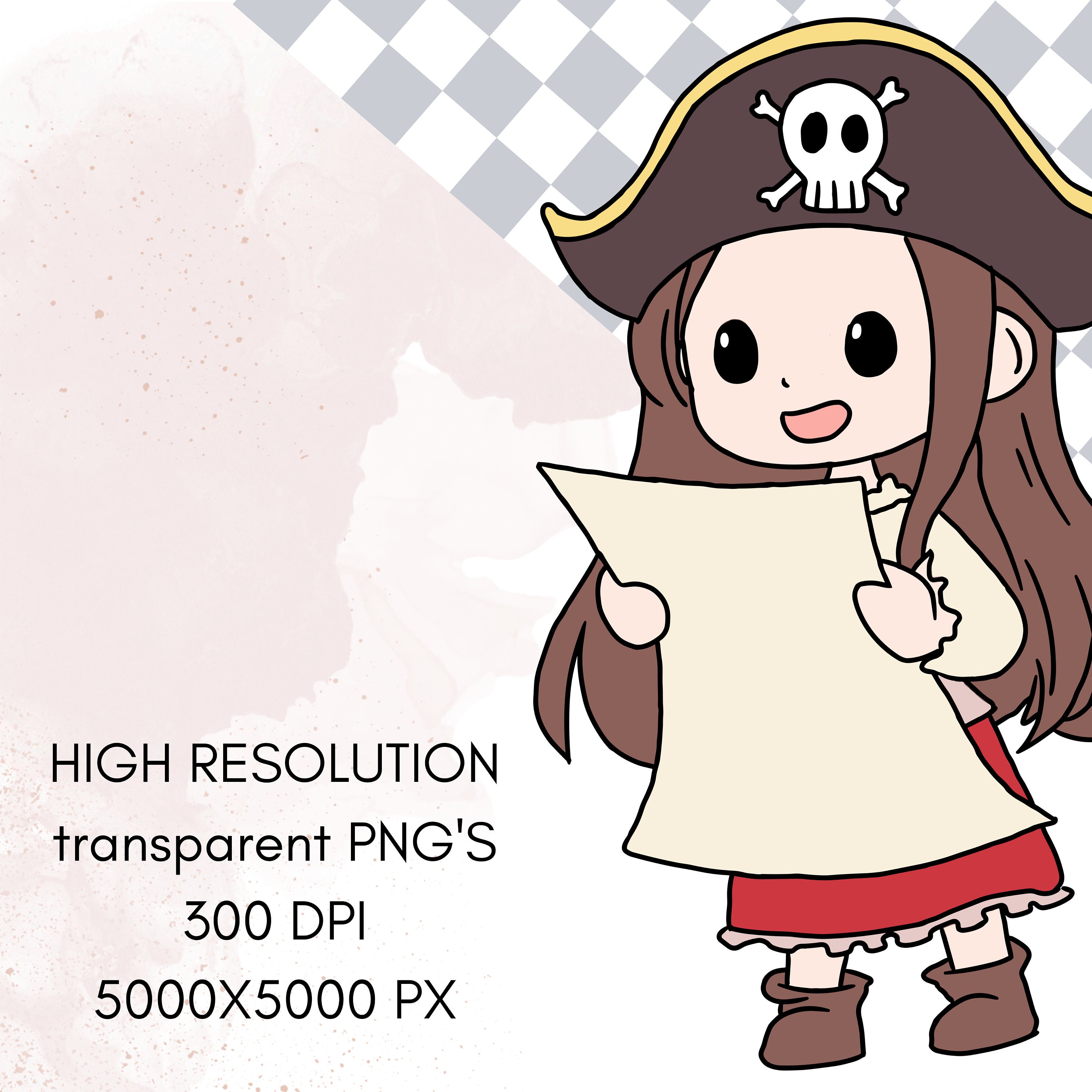 Cute Pirates Clipart Bundle Pirate Kids PNG Printable Nautical Images ...