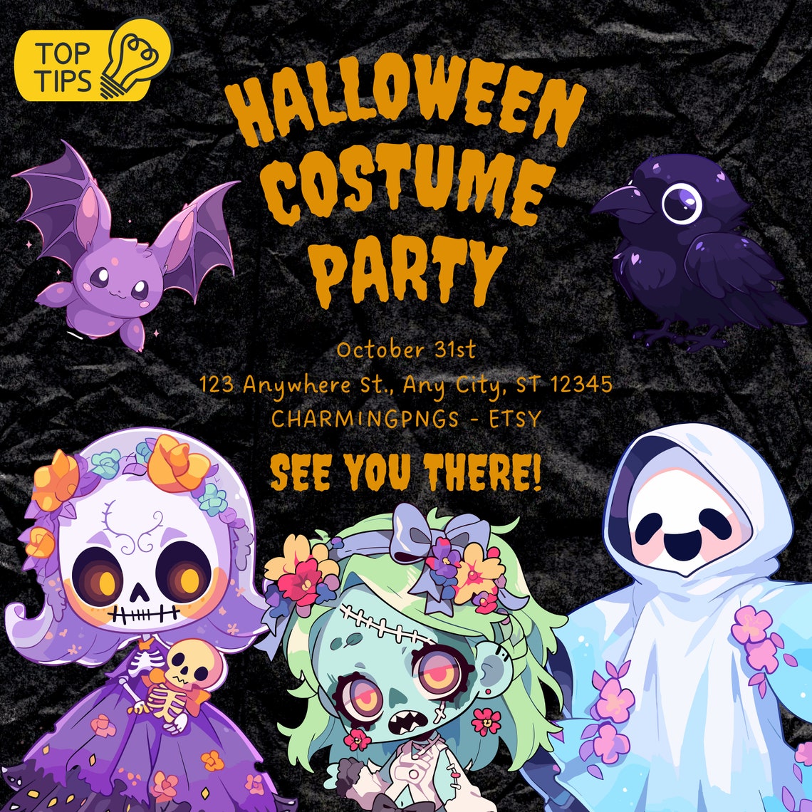 Chibi Cute Halloween Monsters Clipart Halloween PNG Cute Ghost Vampire ...