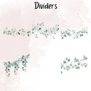 Eucalyptus Watercolor Clipart, Greenery PNG, Eucalyptus Branches, Green ...