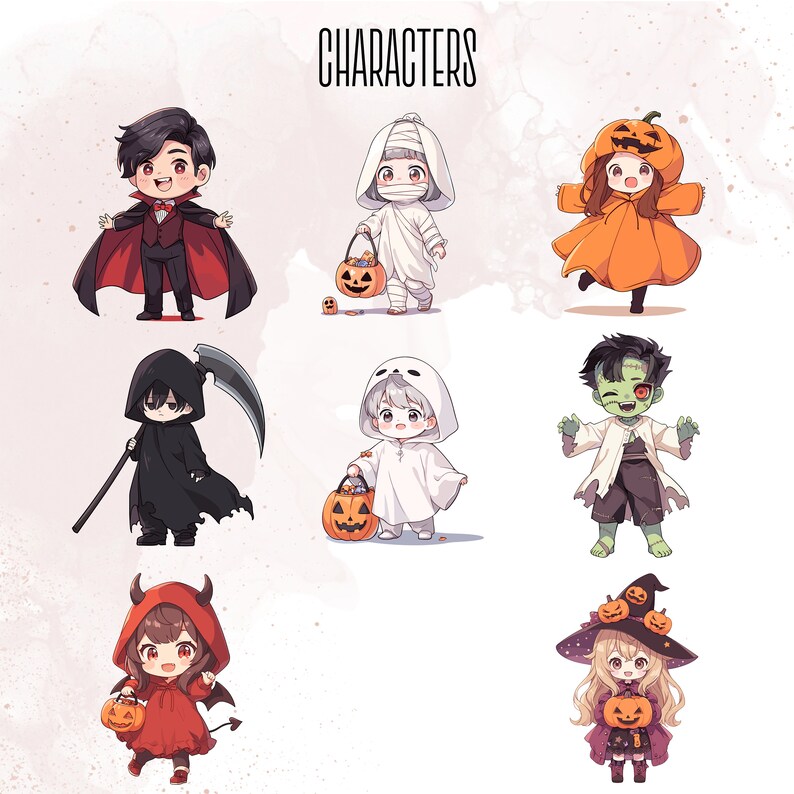 Cute Halloween Clipart Treats PNG Halloween Costumes Trick or Treat PNG ...