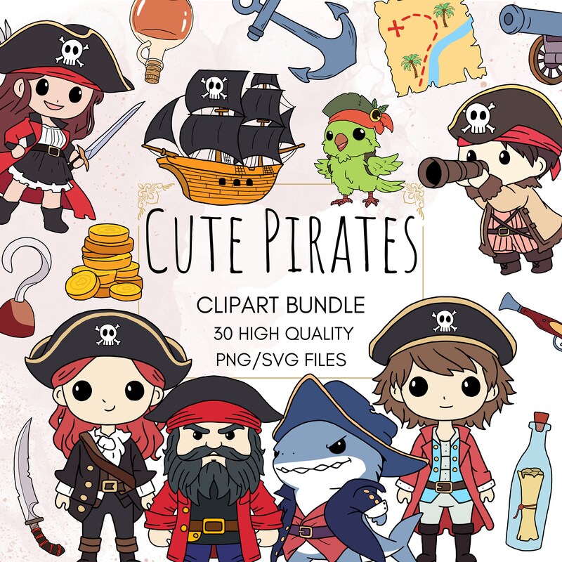 Pirate Clipart - Etsy