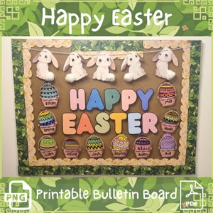 Easter Bulletin Board Kit Classroom Decoration DIY Activity Teacher ...