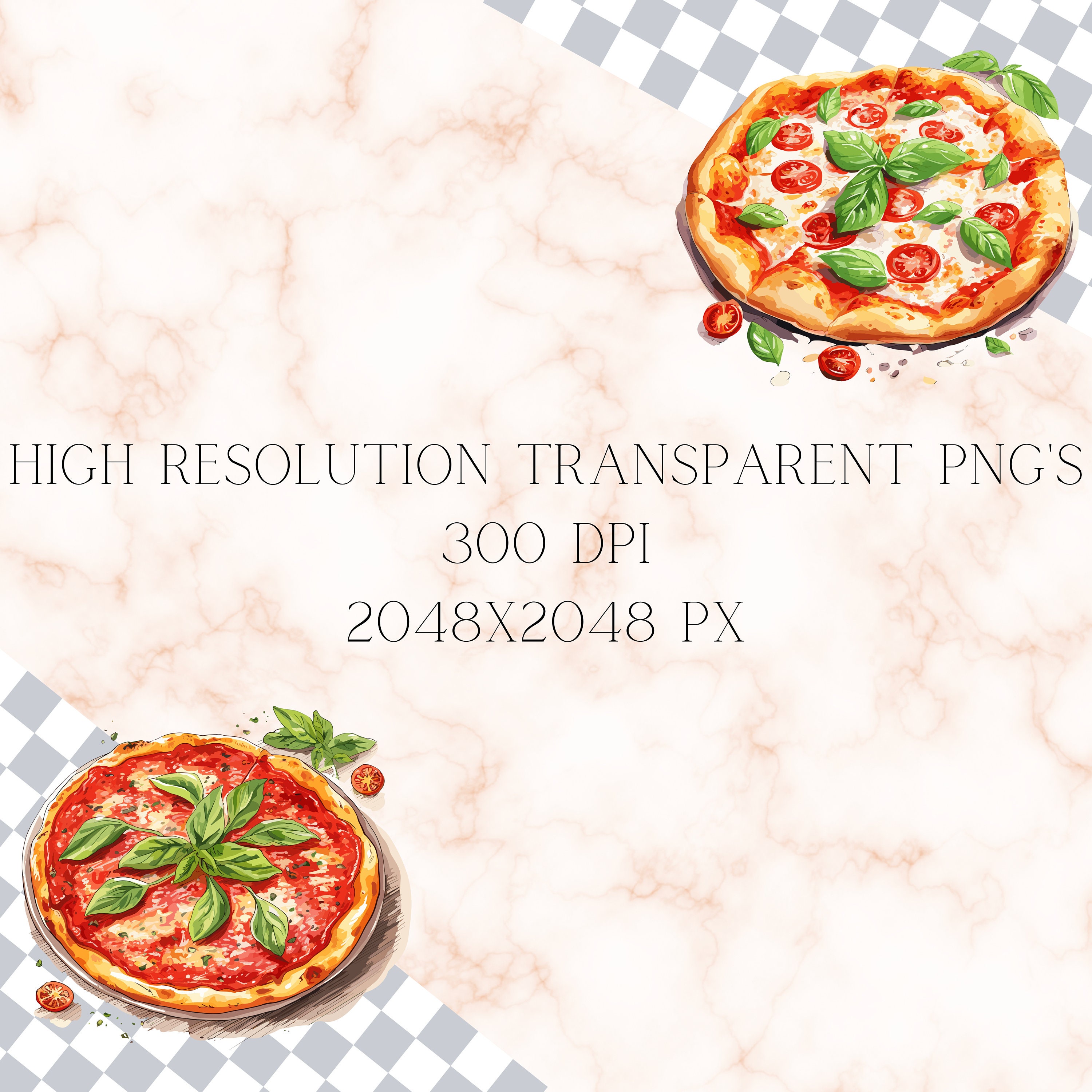 Watercolor Pizza Clipart Bundle Pizza SVG Pizza PNG - Etsy