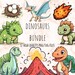 Cute Dinosaurs Clipart Dino PNG Prehistoric Animals SVG Nursery Decor ...