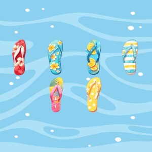 Summer Flip Flops PNG Summer Vibes Beach Life Clipart Bundle Summer ...