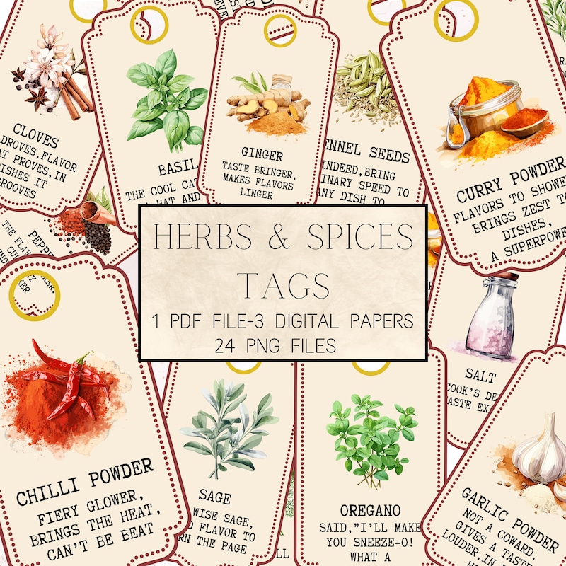 Herb Labels - Etsy