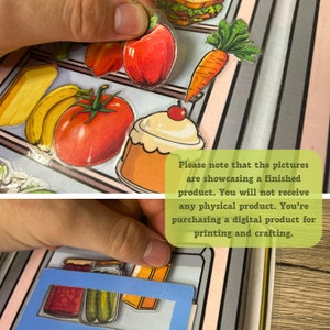 Printable Food Learning Busy Book for Kids Paper Quite Book Pretend ...