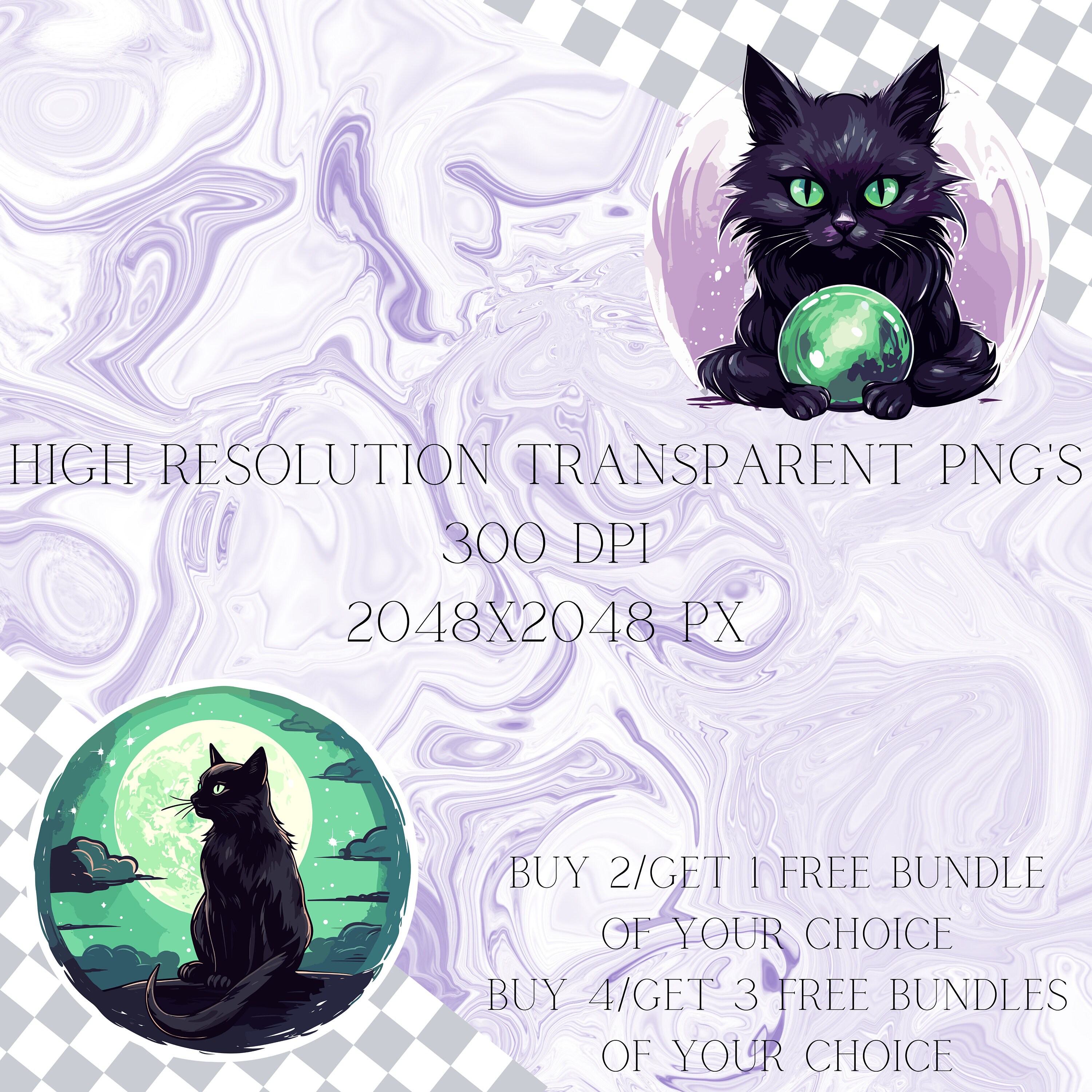 Watercolor Witch Cat Clipart Cat PNG Witch SVG Bundle Purple - Etsy
