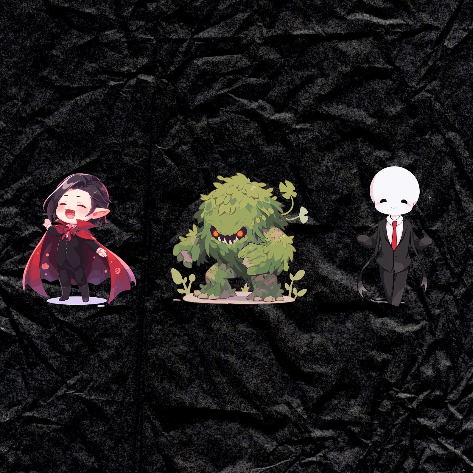 Chibi Cute Halloween Monsters Clipart Halloween PNG Cute Ghost Vampire ...