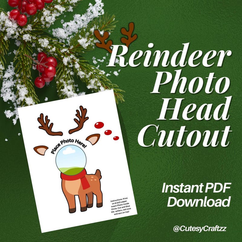 Reindeer Cutout Crafts - Etsy