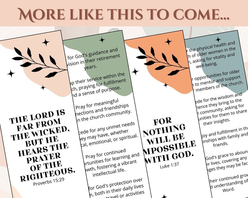Bible Verse Bookmark, Printable Bible Bookmark, Cute Bookmarks ...