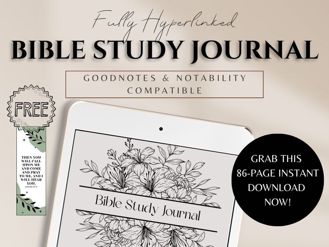 Goodnotes Journal, iPad Journal, Digital Bible Study, Bible Study Notes ...