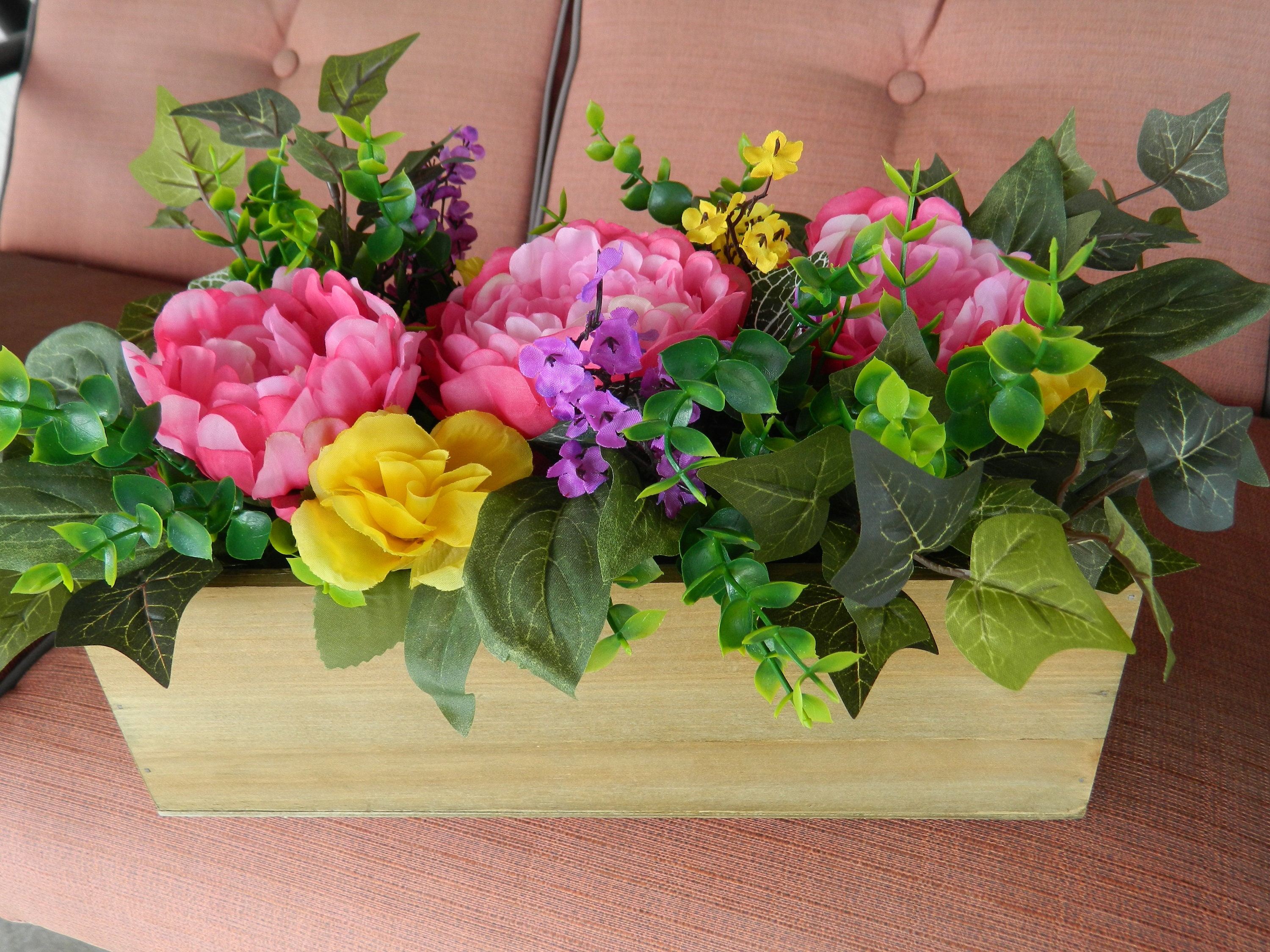 Floral Arrangement Box, Floral Wooden Box, Flower Box, Mothers Day ...