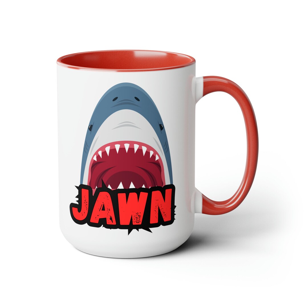 JAWN, Philadelphia Mug, Philly Shark, Jaws Mug, Two-tone Coffee Mugs ...