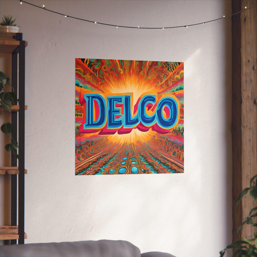 Matte Vertical Posters Retro 'delco' Design, Vintage Wall Art, Cool ...
