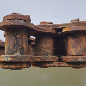 Large Rusted Metal Chain, Antique Farm Tool, Vintage Steampunk ...