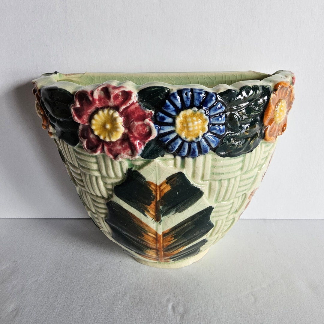 Small Vintage Hanging Wall Vase Maruhon Ware Made in Japan - Etsy