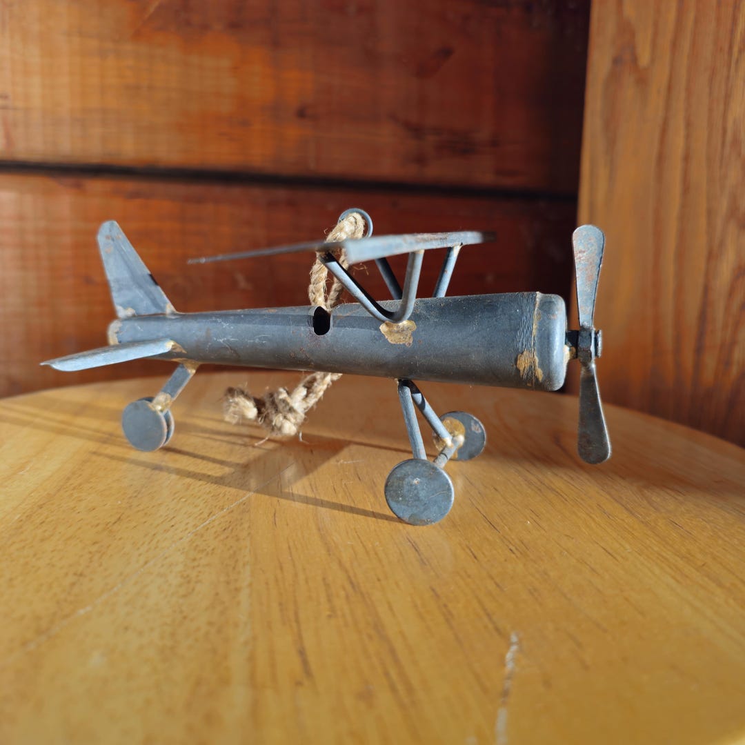 Vintage Metal Airplane Welded Folk Art,hand Crafted Vintage Steampunk ...