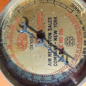 Antique Pressure Gauge AIRCO Brass, Steampunk Industrial Salvage, Old ...