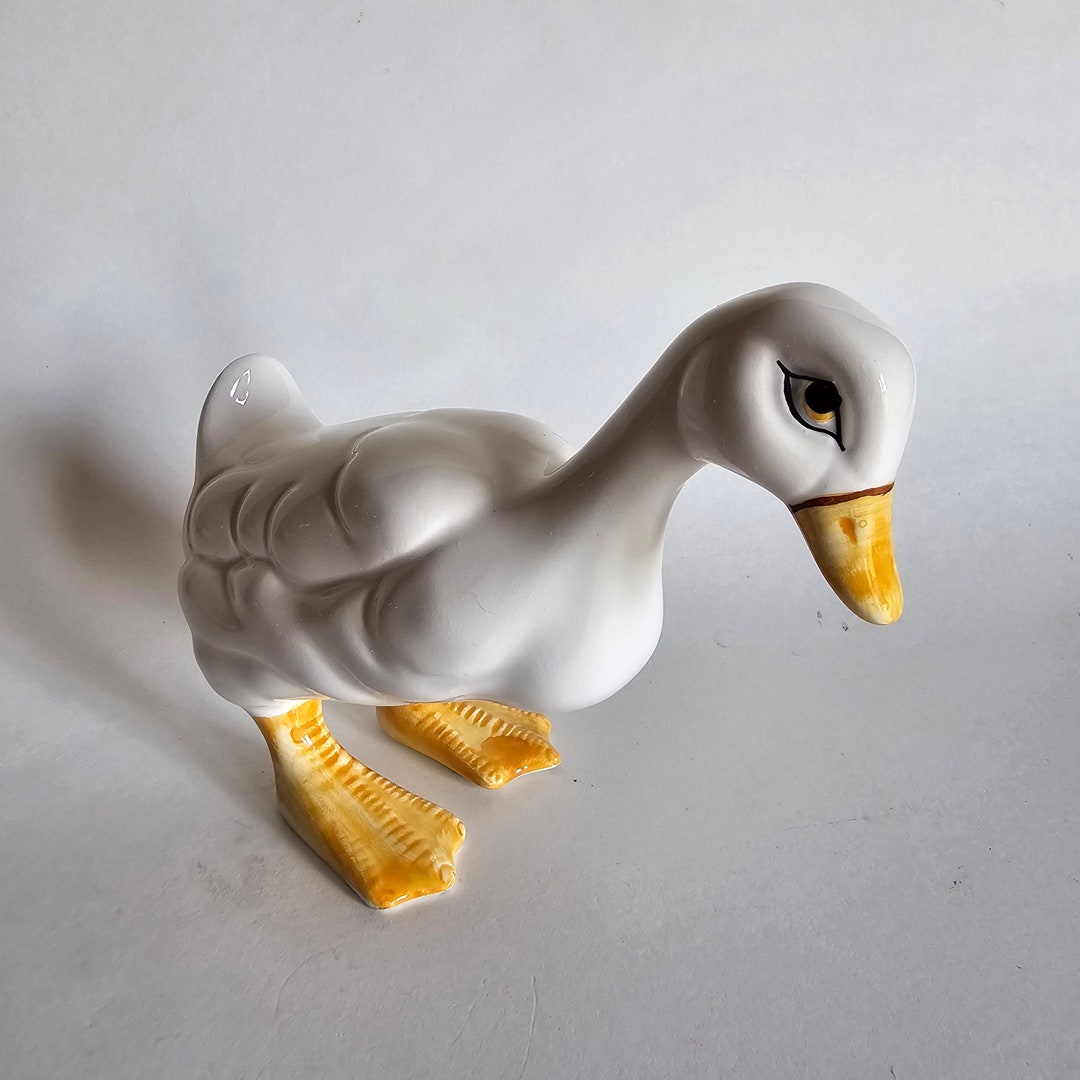 Vintage Ceramic Duck Statue Nursery Farm Theme Vintage Farmhouse Decor ...
