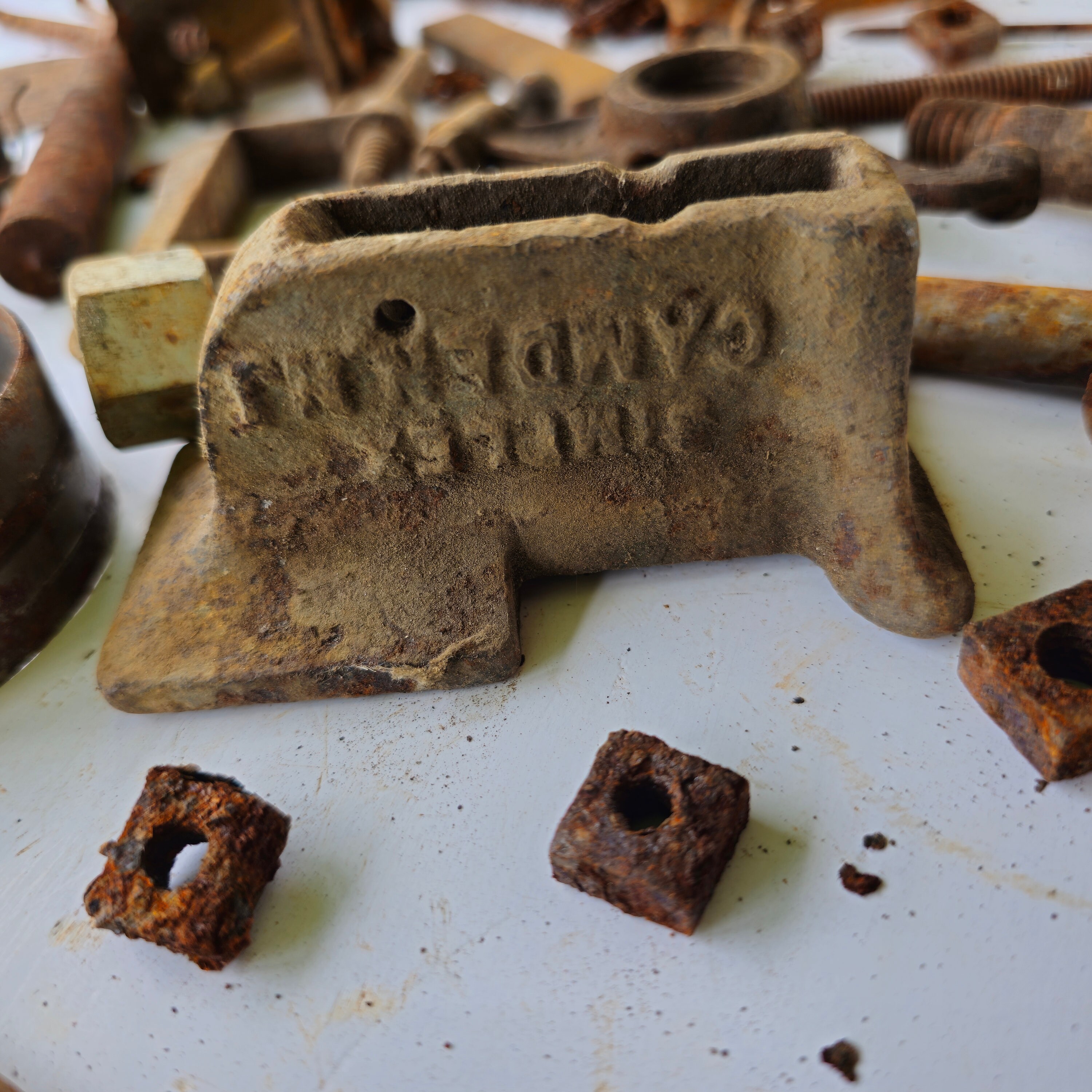 50 Pieces of Rusted Metal Assemblage, Unique Group of Rusty Iron, Old ...