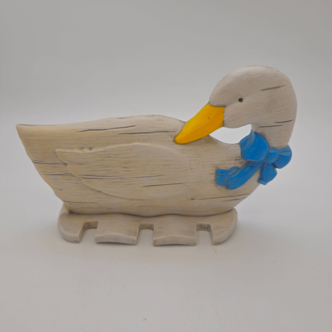 Vintage Plastic Goose Toothbrush Holder, French Country Blue Geese ...
