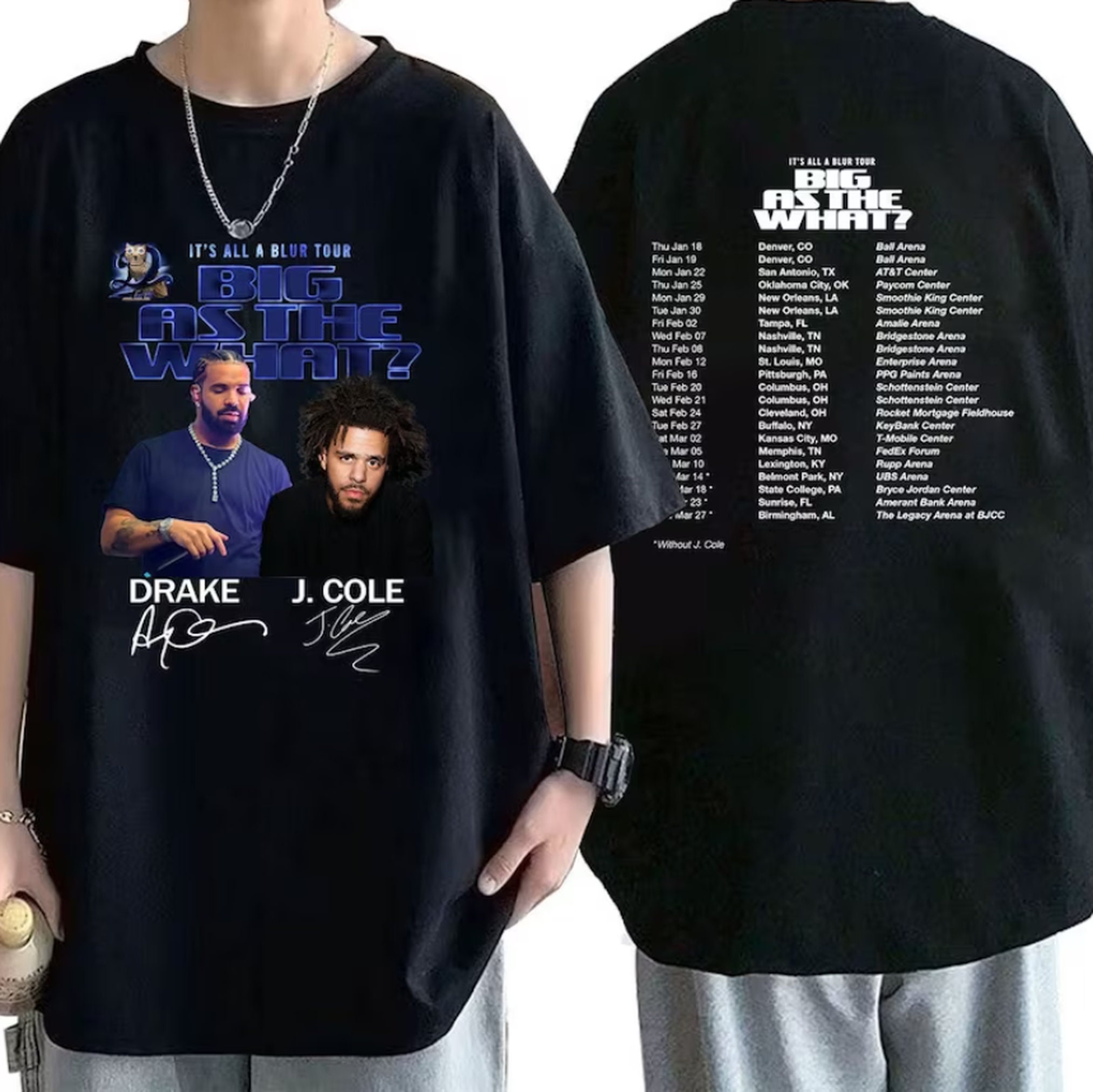Drake J Cole Tour 2024 T-Shirt sold by Unanimous Livelihood | SKU ...
