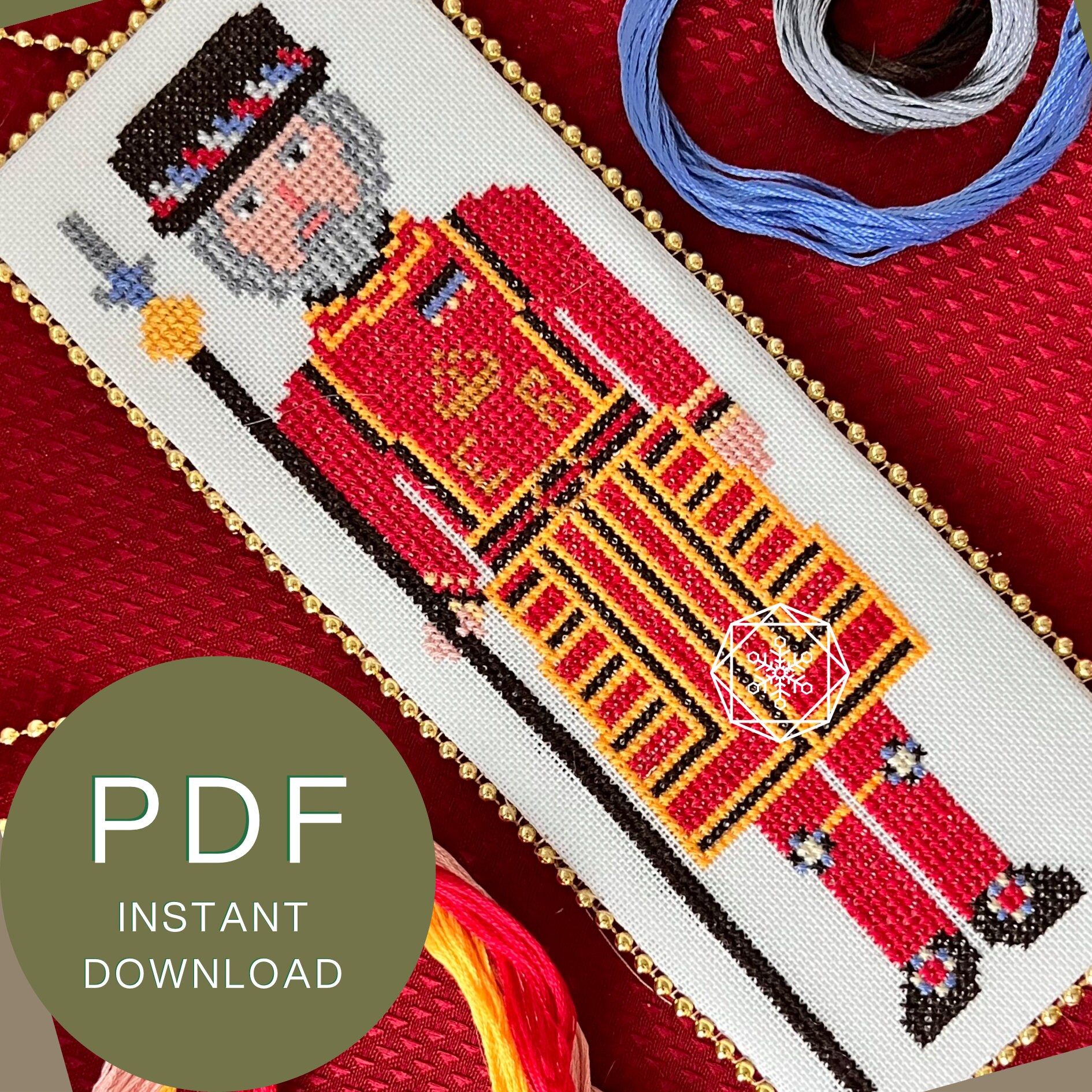Beefeater Cross Stitch Pattern: Nutcracker Christmas Ornament (PDF ...