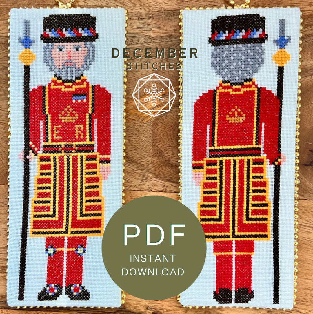 Beefeater Cross Stitch Pattern: Nutcracker Christmas Ornament (PDF ...