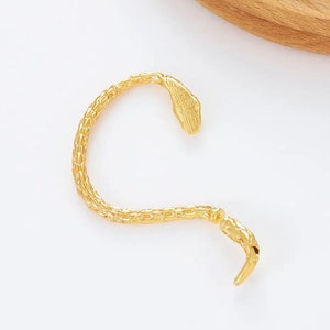 Snake Cartilage Gold Conch Serpent Earring Snake Ear Climber Earrings ...