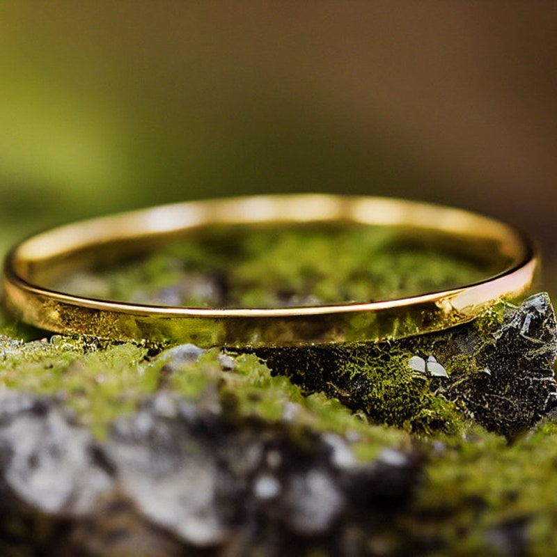 Simple Gold Wedding Rings - Etsy