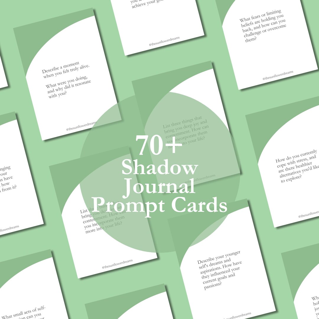 Printable Journal Prompts Cards, Self-discovery, Anxiety Journal ...