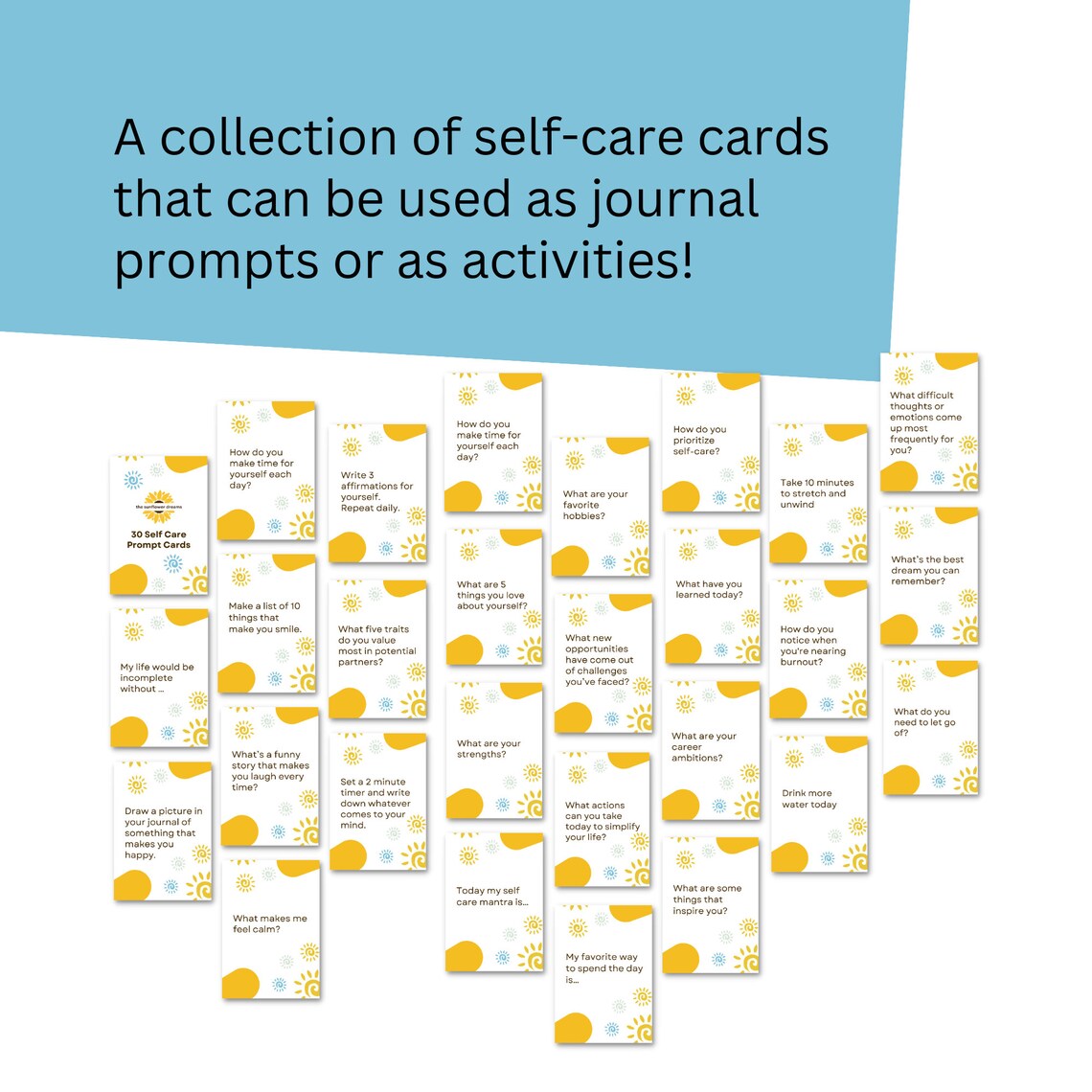 Self Care Activity Cards, Journal Prompts, Self-discovery, Affirmation ...