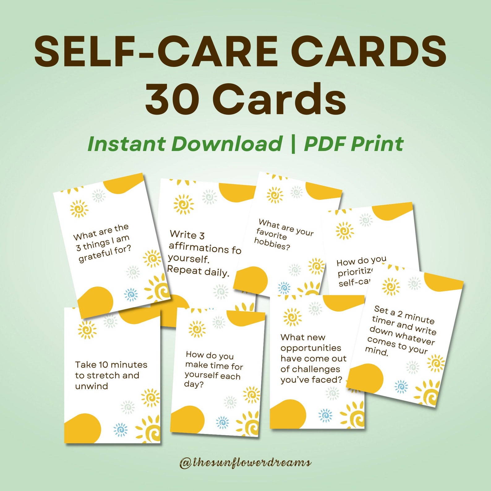 Self Care Activity Cards Journal Prompts Self-discovery - Etsy