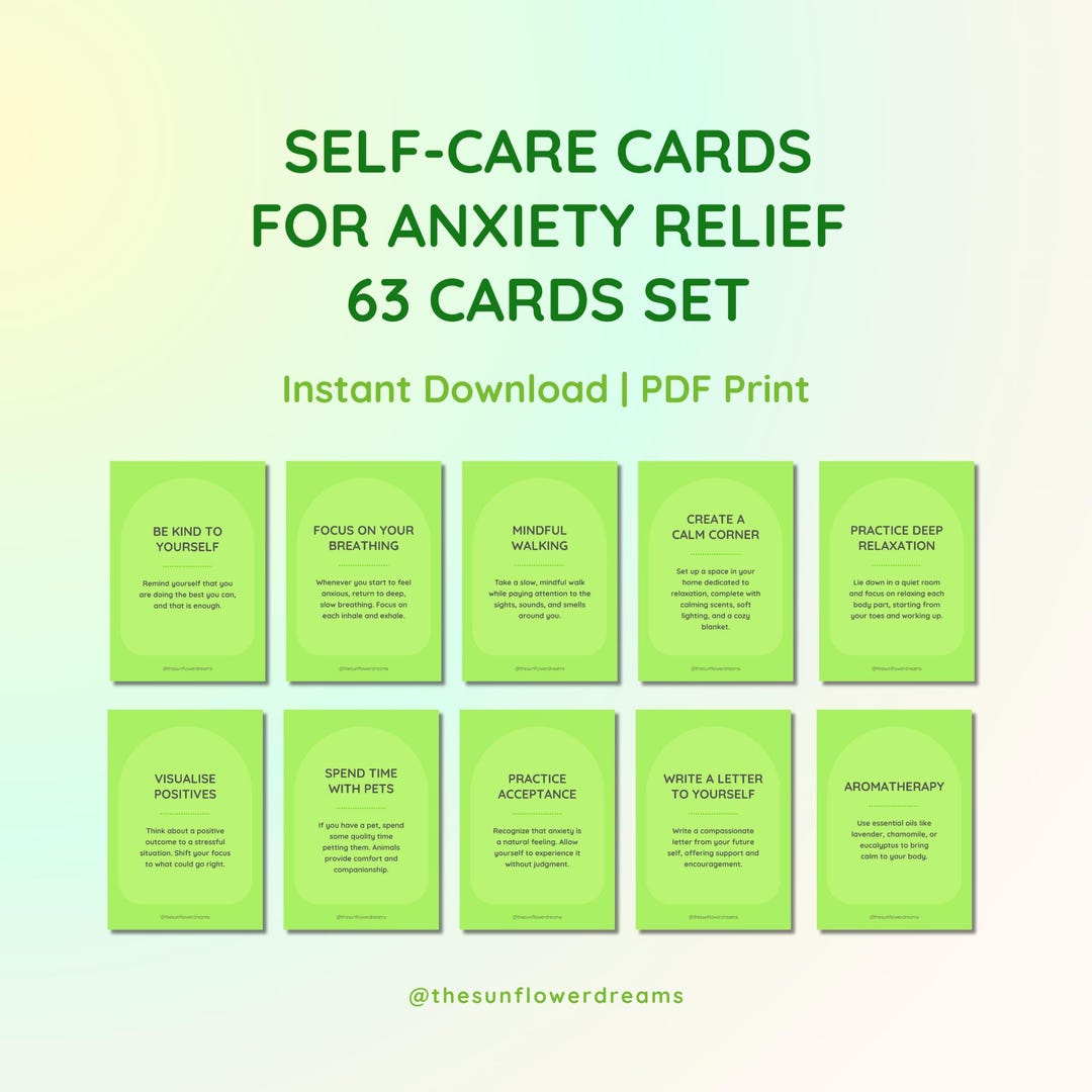 63 Anxiety Coping Skills Cards, Therapy Worksheet, CBT Therapy, DBT ...