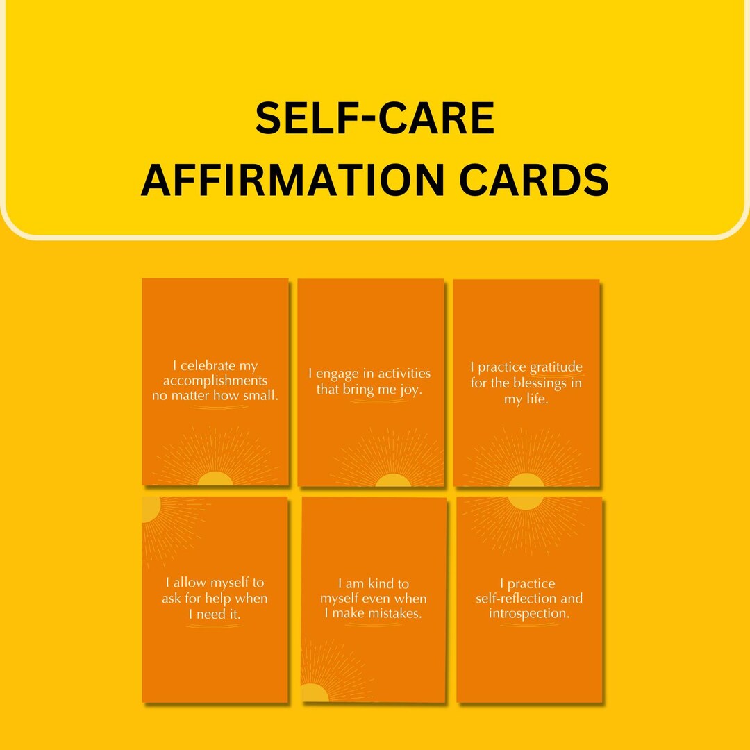 Printable Self-care Affirmation Cards | Daily Positive Quotes ...