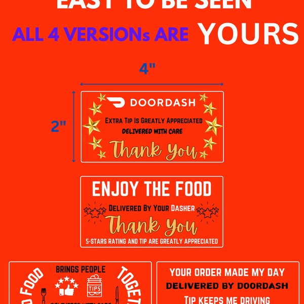 Doordash Sticker - Etsy Canada