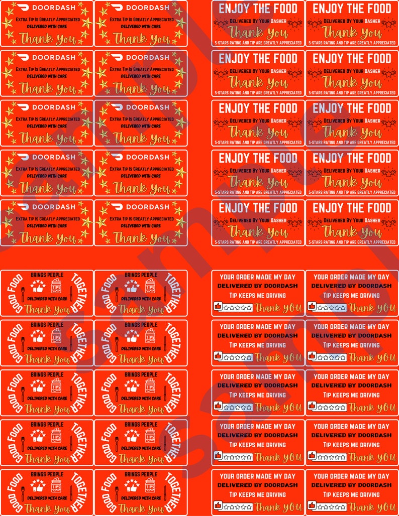 Doordash Sticker | Dasher Sticker | Food Delivery Sticker | Delivery ...