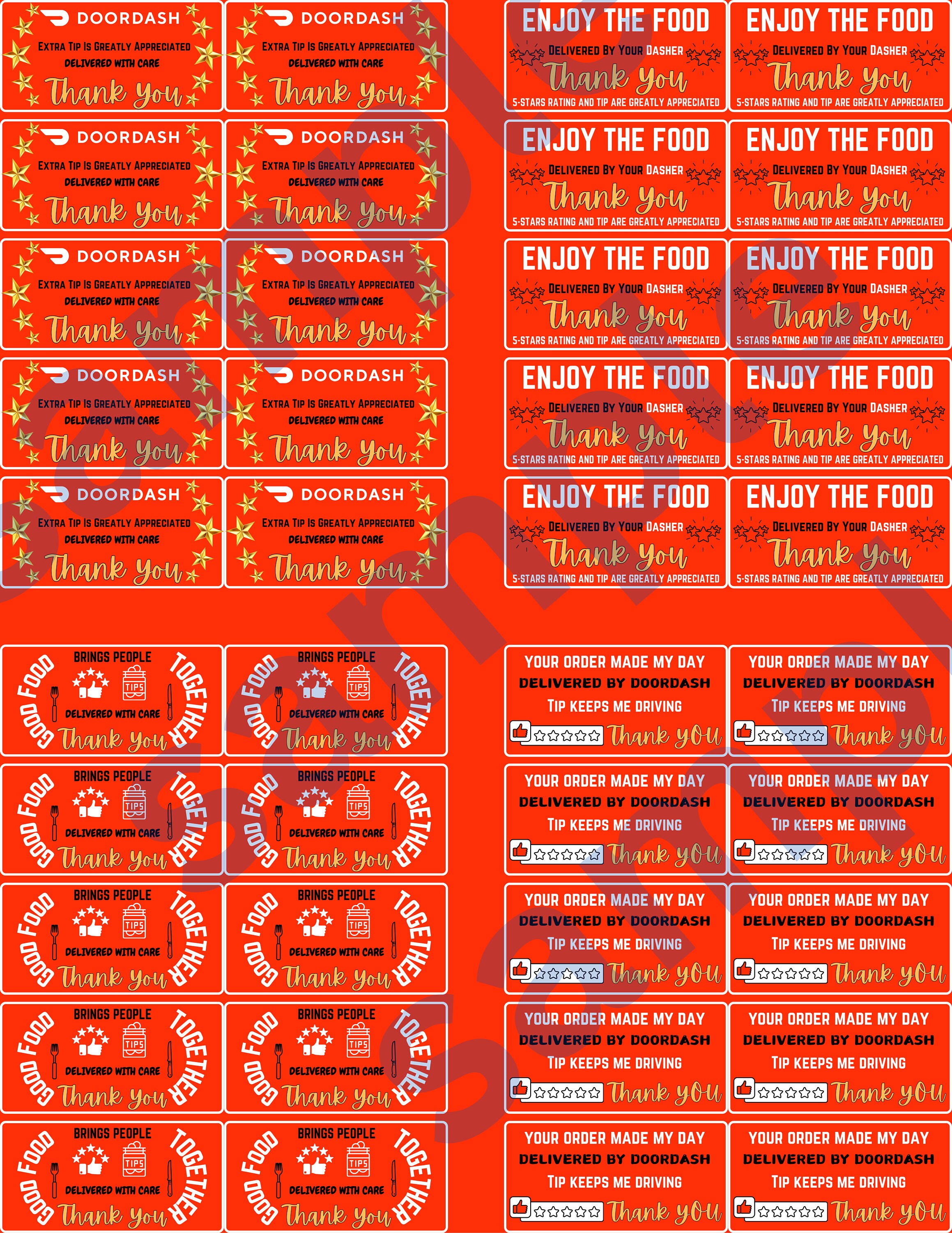 Doordash Sticker | Dasher Sticker | Food Delivery Sticker | Delivery ...